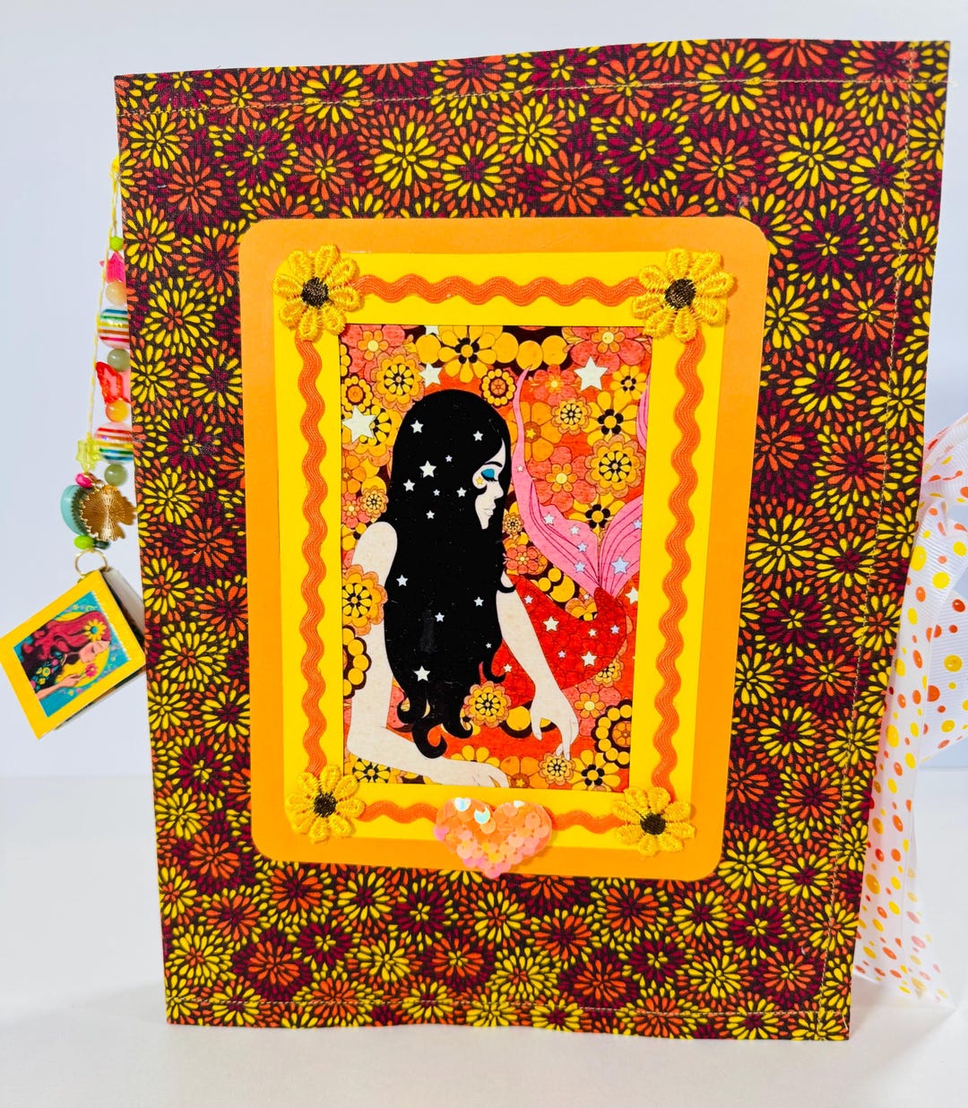 70s Retro Journal Handmade Coloring Book, Notes, Adult Coloring, Scrap ...