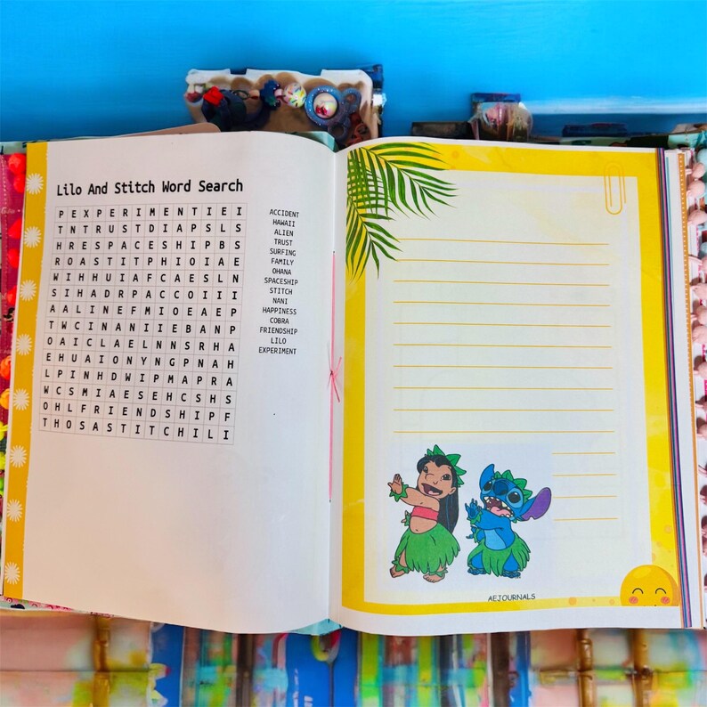 Lilo and Stitch Handmade Journal Coloring Book, Notes, Adult Coloring ...