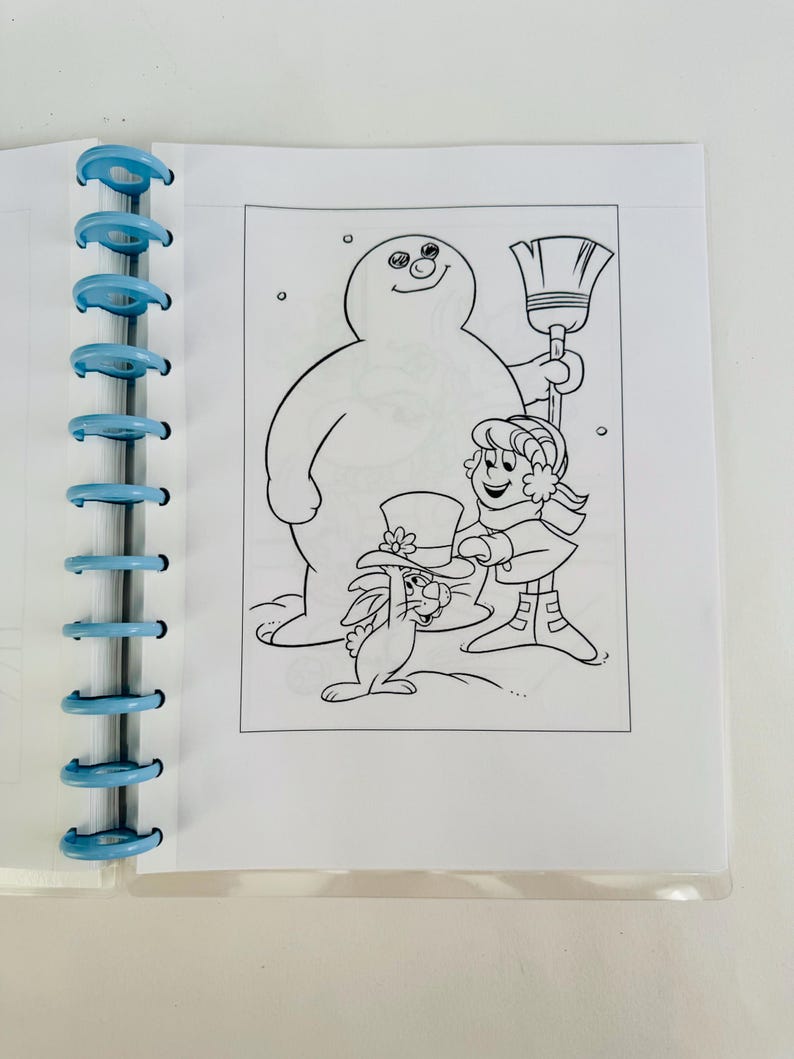 Frosty the Snowman Coloring Book, Removable Pages (handmade)lays Flat ...