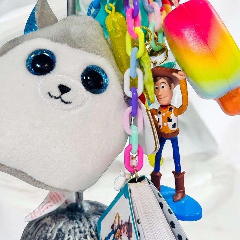 Toy Story Disney Bag Charm Keychain Mini Book Charm Fidget Charms. 6 ...