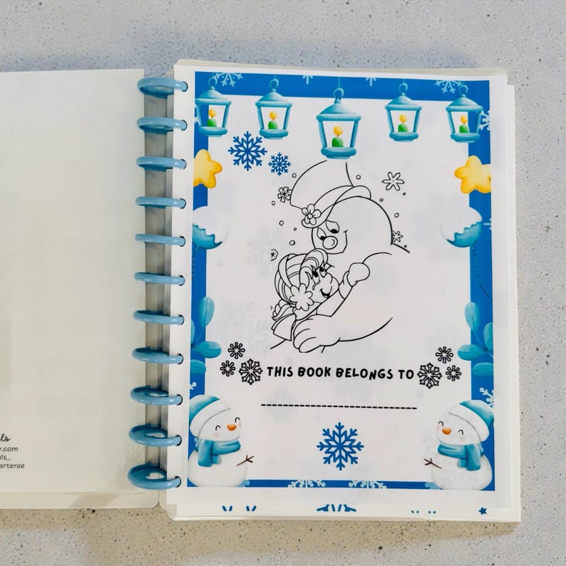Frosty the Snowman Coloring Book, Removable Pages (handmade)lays Flat ...