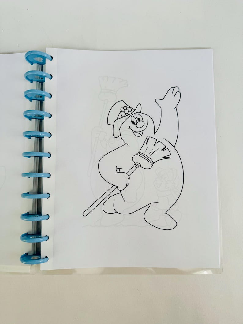 Frosty the Snowman Coloring Book, Removable Pages (handmade)lays Flat ...