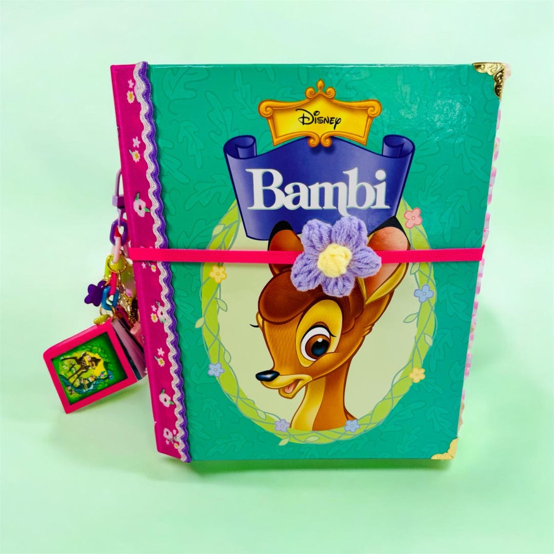 Bambi Upcycled Children’s Book Junk Journal, Handmade Coloring Book ...