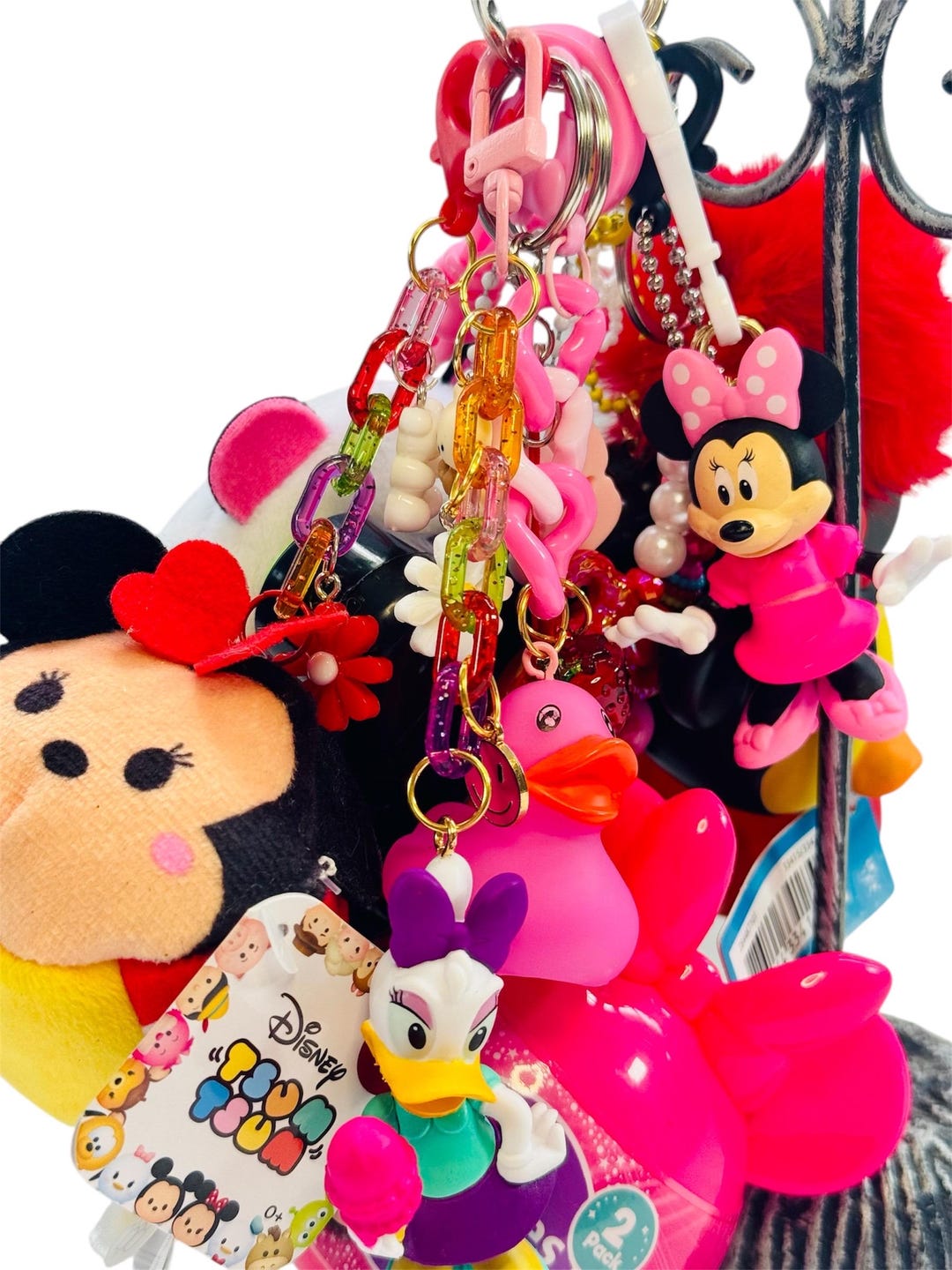 Minnie Mouse Keychain Bundle: 10 Charms, Blind Bag Toy, Fidget Charms ...