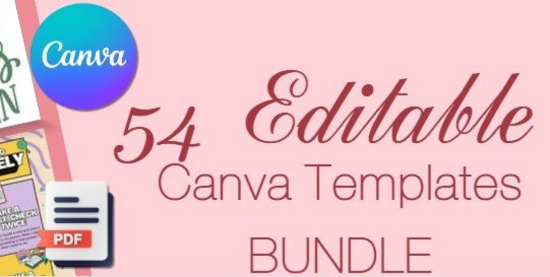 34 Editable Canva Templates Bundle - Etsy