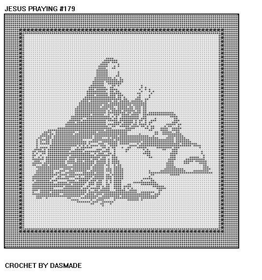 Jesus Praying Filet Crochet Doily Afghan Wall Hanging Pattern 179 - Etsy