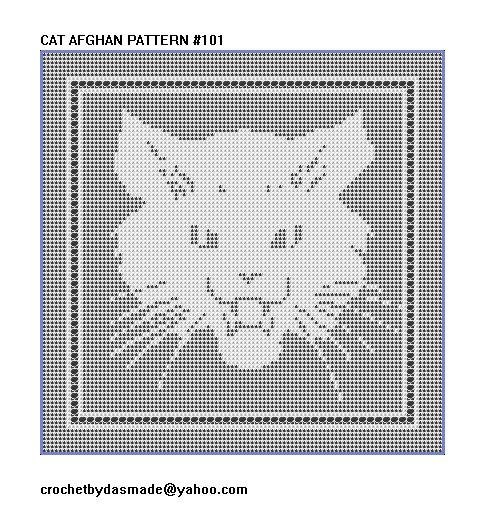 101 Cat Filet Crochet Doily Table Mat Wall Hanging Pattern PDF Digital ...