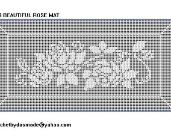 Rose Table Runner PDF Crochet Pattern - Etsy