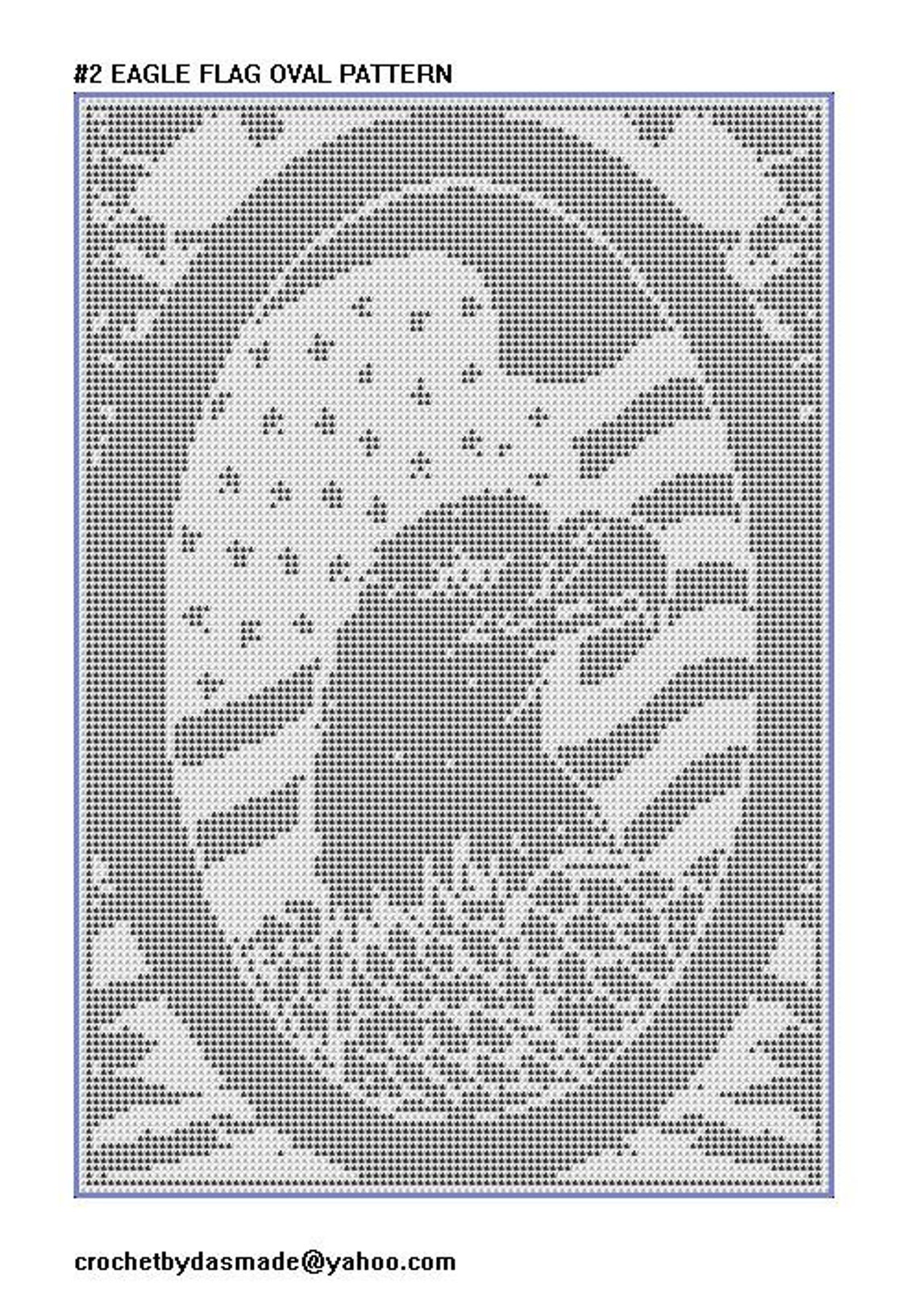 Item 2 Eagle Filet Crochet Doily Afghan Bedspread Tablecloth Tablemat ...