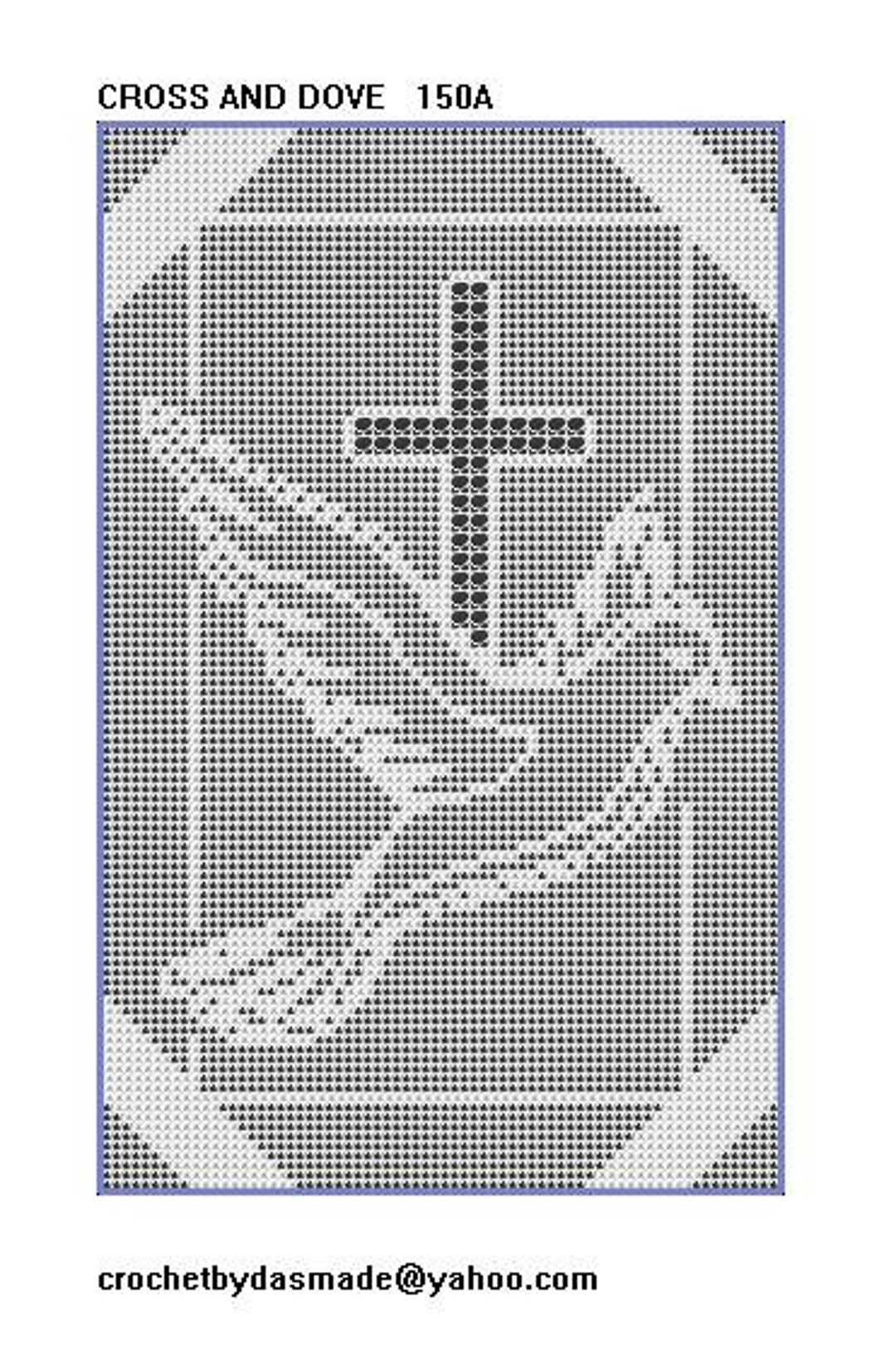 150A Dove Cross Filet Crochet Doily Table Mat Wallhanging Pattern PDF ...