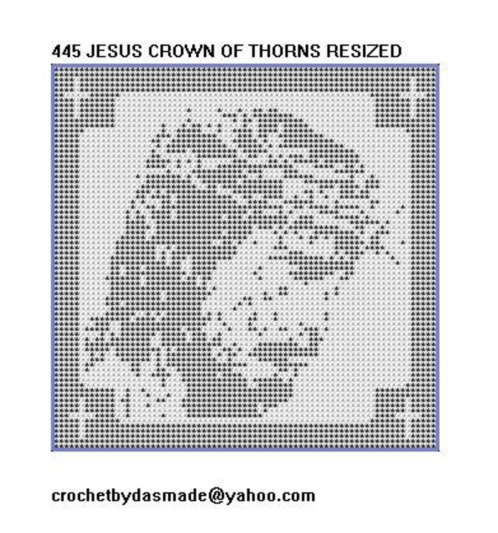 Item 445a Jesus Resized Filet Crochet Afghan Doily Wall Hanging ...