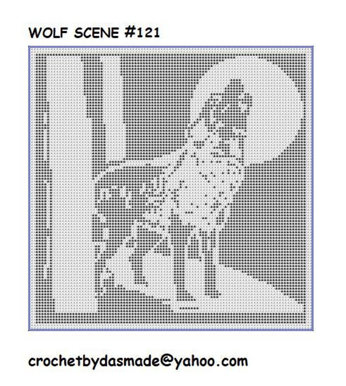 Item 121 Wolf Scene Filet Crochet Doily Afghan Wall Hanging | Etsy