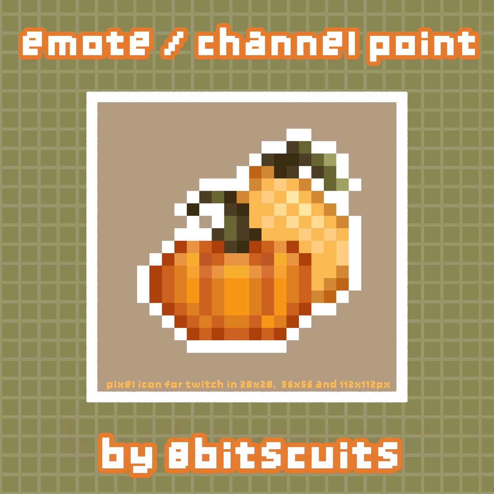 Pumpkins Emote / Channel Point • Pixel Art Icon • Cute Twitch Reward ...