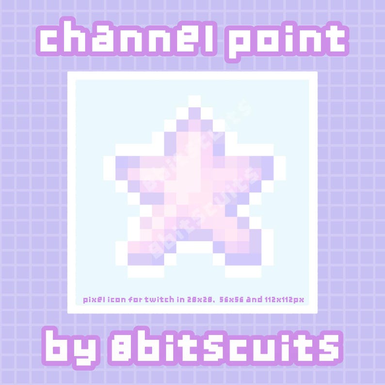 Shiny Star Channel Point • Pixel Art Icon • Cute Twitch Reward Assets ...