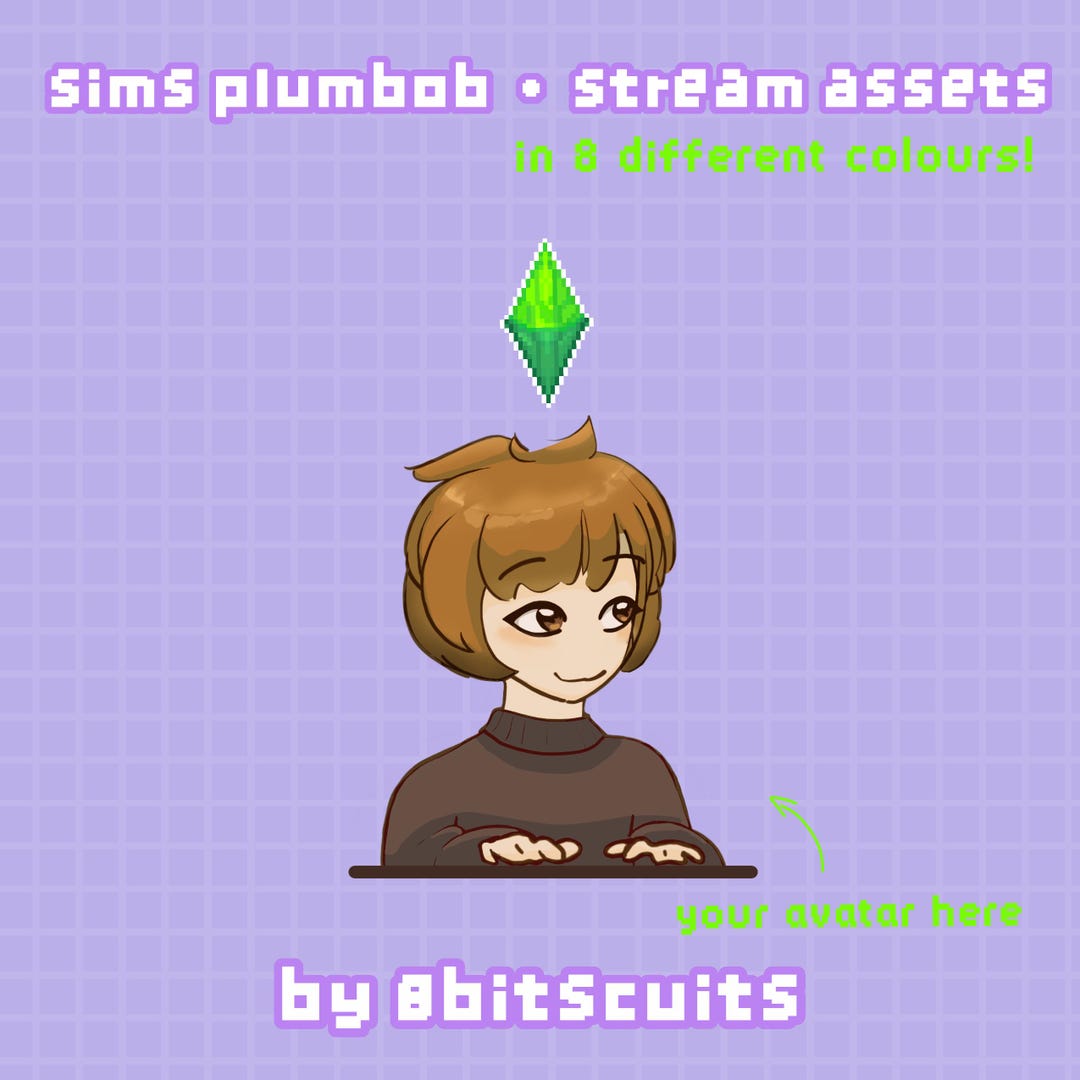 Sims Plumbob Stream Assets • Vtuber Accessory • Streaming Decoration ...