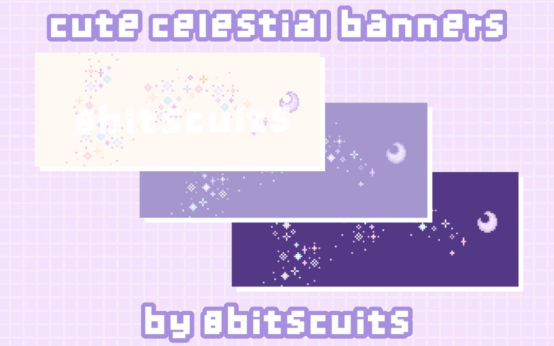 Cute Celestial Banners • Pixel Art Background • Twitch and Discord ...