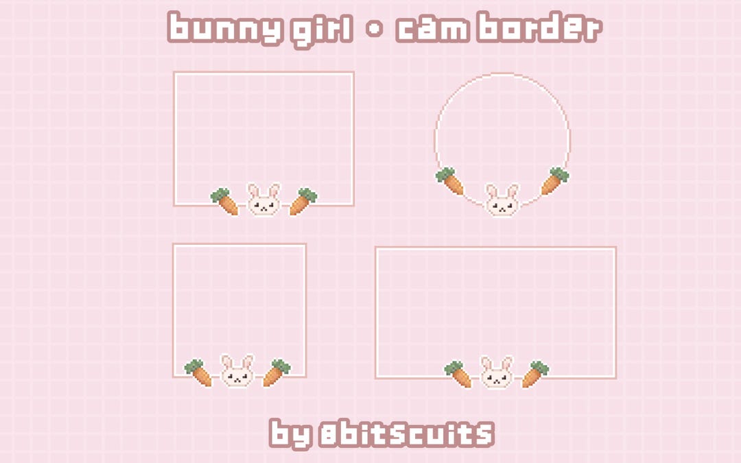 Kawaii Bunny Cam Border Overlay / Profile Frame • Cute Cottage Critter ...