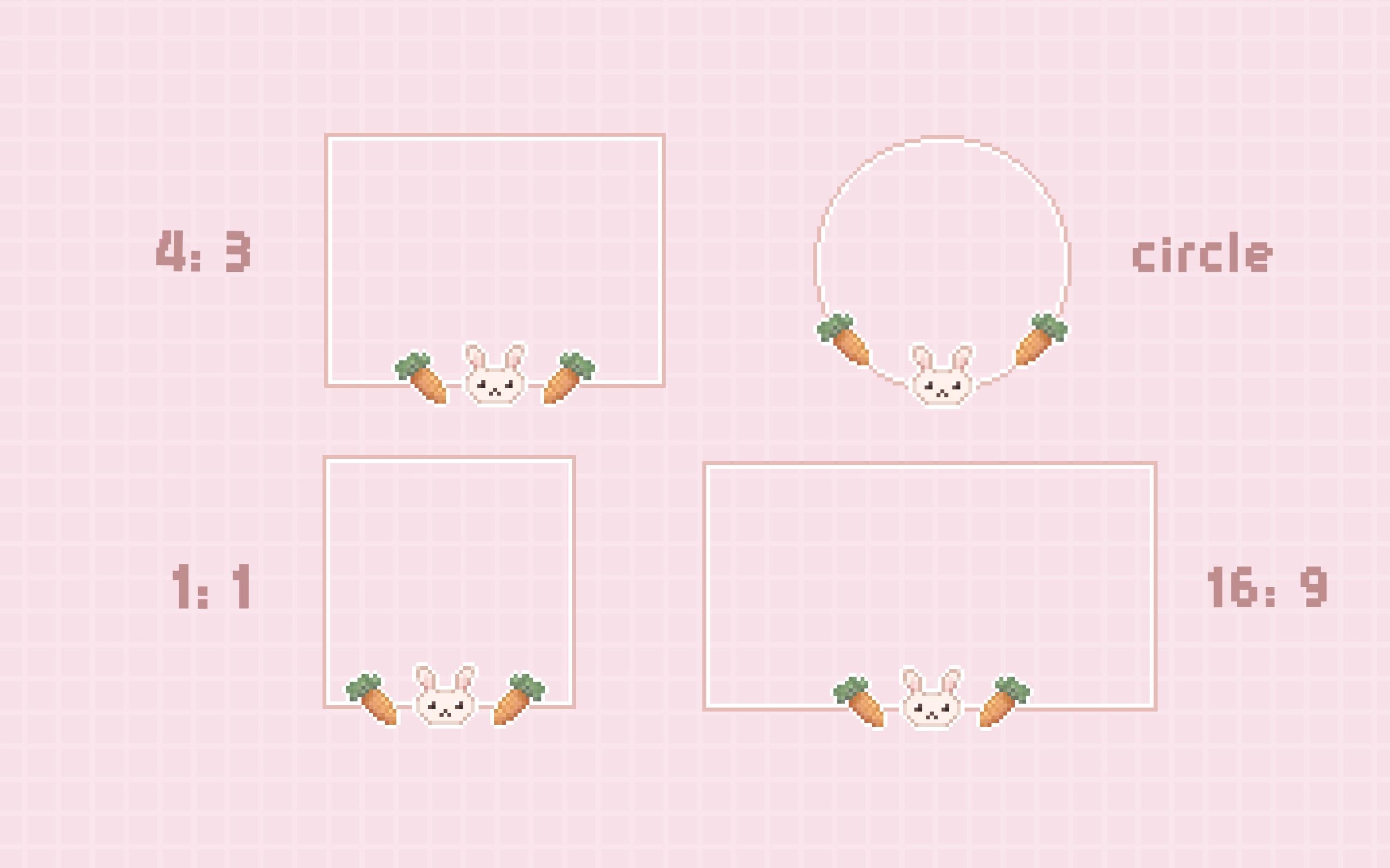 Bunny Girl • Cam Border Overlay / Profile Frame • Streaming Decoration ...