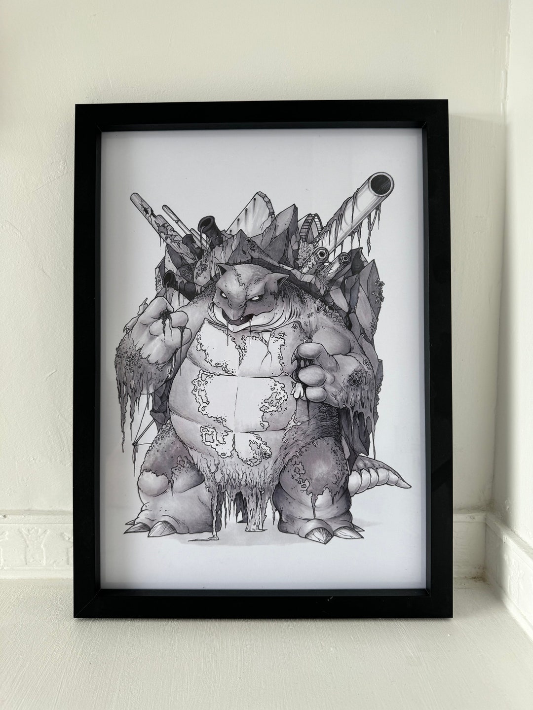 Blastoise Pokemonstrosities Pokémon Print Horror A3 - Etsy