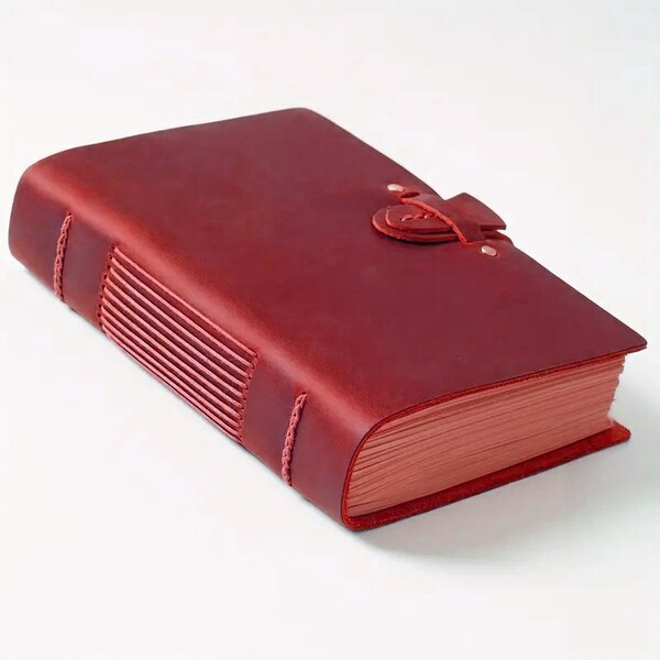 Red Leather Journal - Etsy