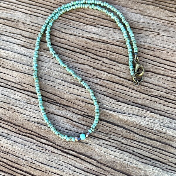 Rustic Bead Necklace - Etsy