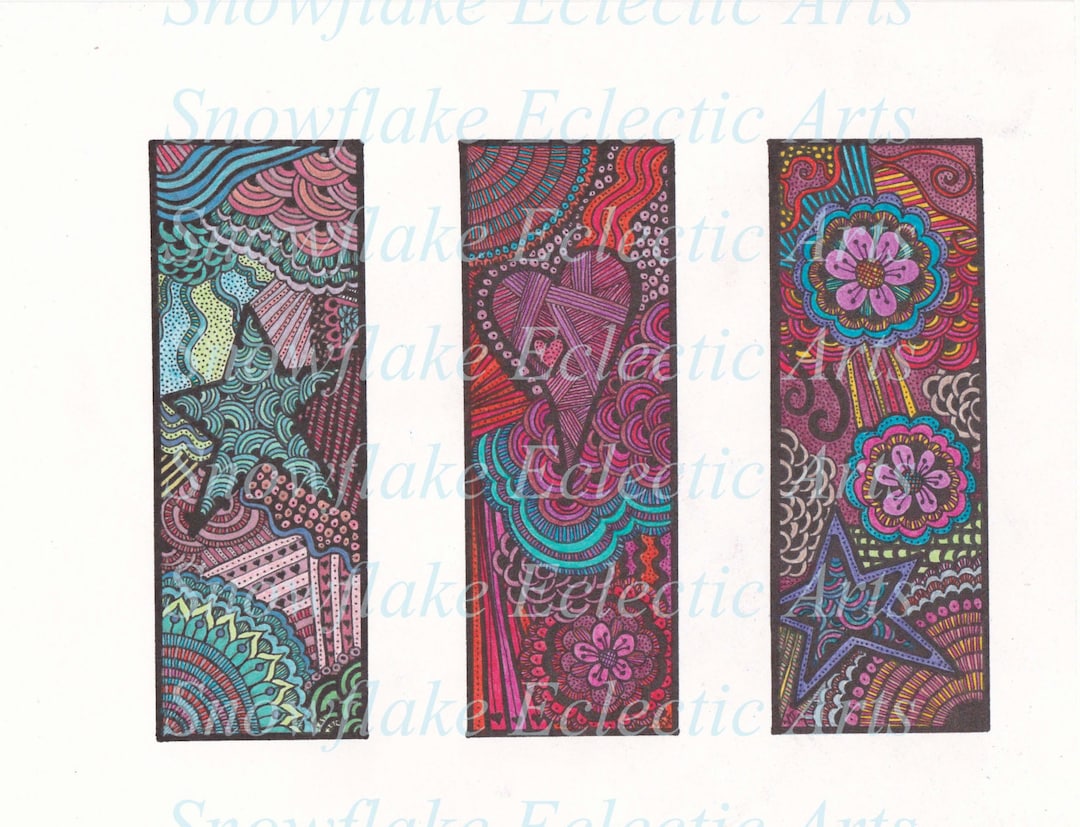 DIY BOOKMARKS - Instant PDF Digital Download - Printable Coloring Page ...