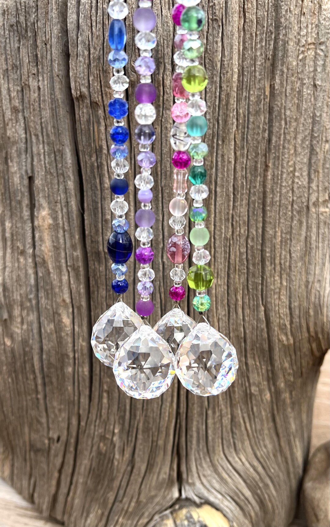 Crystal Prism Colorful Suncatcher Brilliant 30mm Faceted Full Lead ...