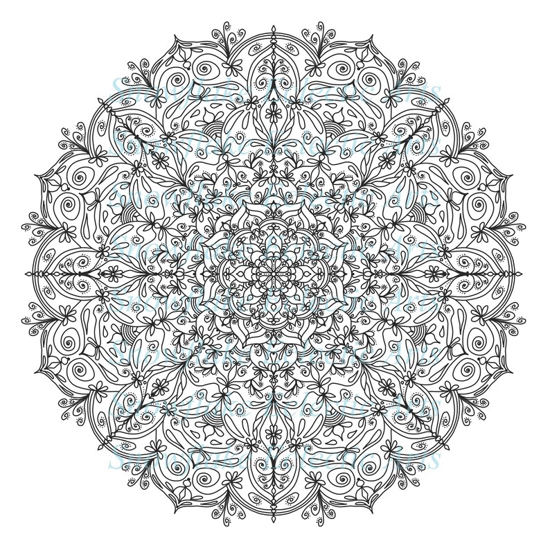 2020 Mandala Coloring Page Bundle C Includes 7 Pages Instant Etsy