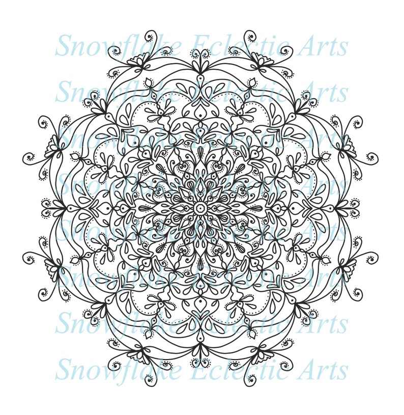 2020 Mandala Coloring Page Bundle B Includes 7 Pages Instant Etsy