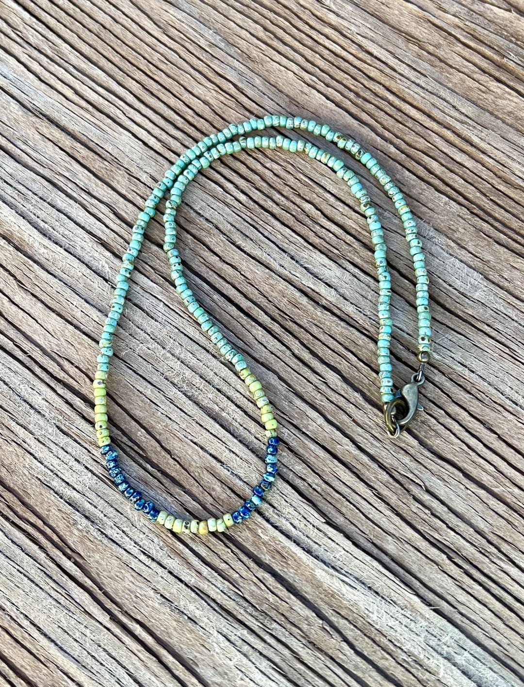 Minimalist Style Dainty Seed Bead Necklace Beaded Layering Necklace ...