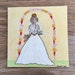 Bride Acrylic Painting 8 X 8 Inch Canvas Panel Gold Shimmer White ...