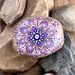 Large Hand Painted Art Stone Mandala Art Rock Painting Stone Painting ...