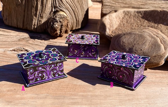 Hand Painted Decorative Trinket Boxes YOU Choose Dotted - Etsy