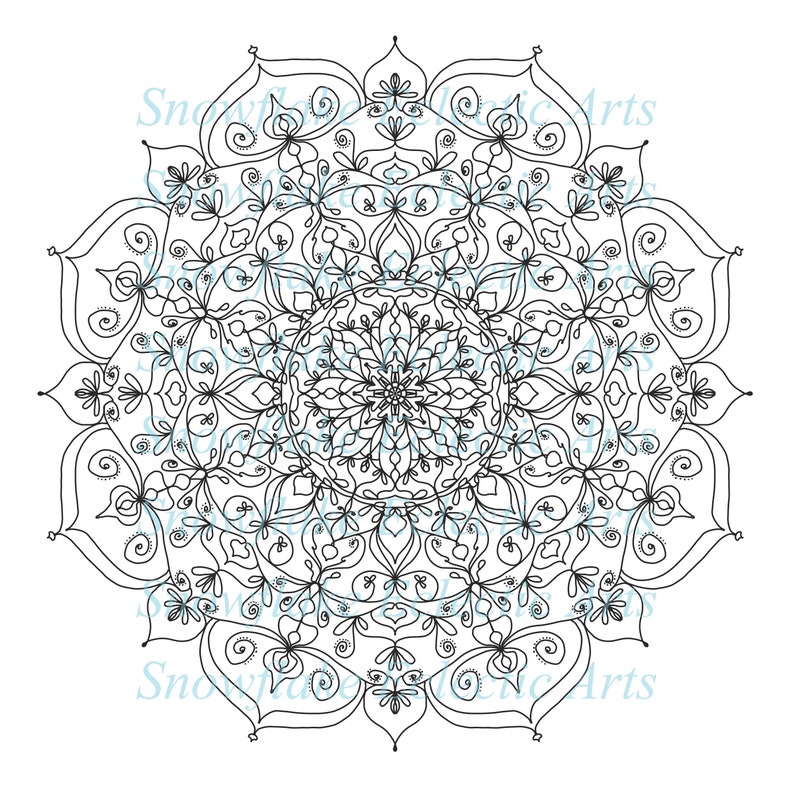 2020 Mandala Coloring Page Bundle B Includes 7 Pages Instant Etsy