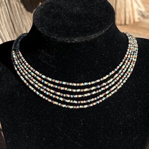 Teeny Tiny Seed Bead Minimalist Style Necklace Layering Necklace Boho ...