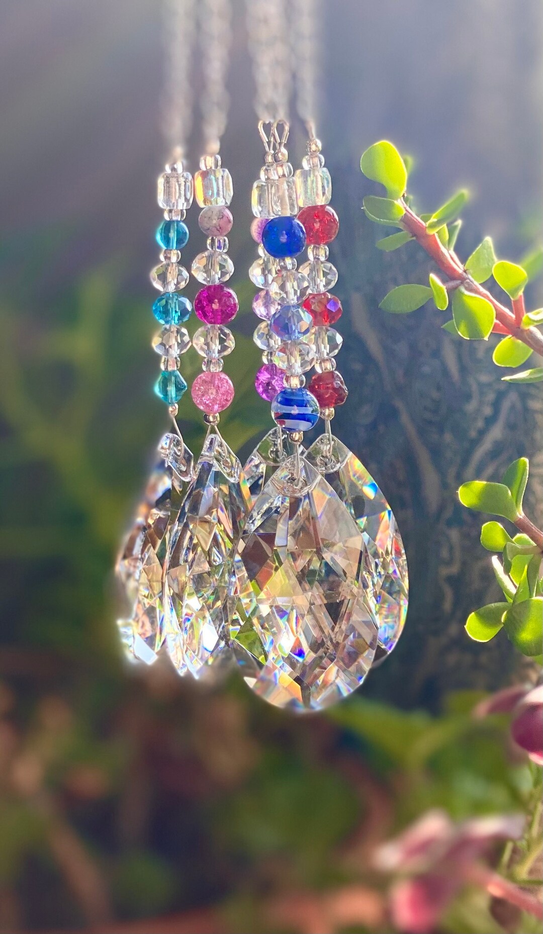 Crystal Prism Rainbow Suncatcher Brilliant 51mm Faceted Full Lead ...