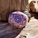 Large Hand Painted Art Stone Mandala Art Rock Painting Stone Painting ...