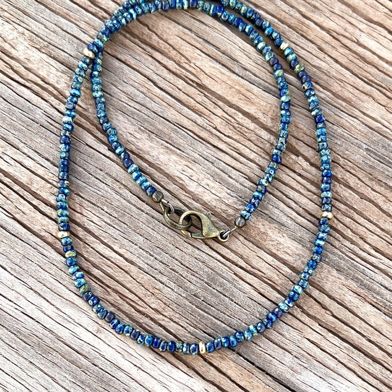 Boho Necklace Cobalt - Etsy