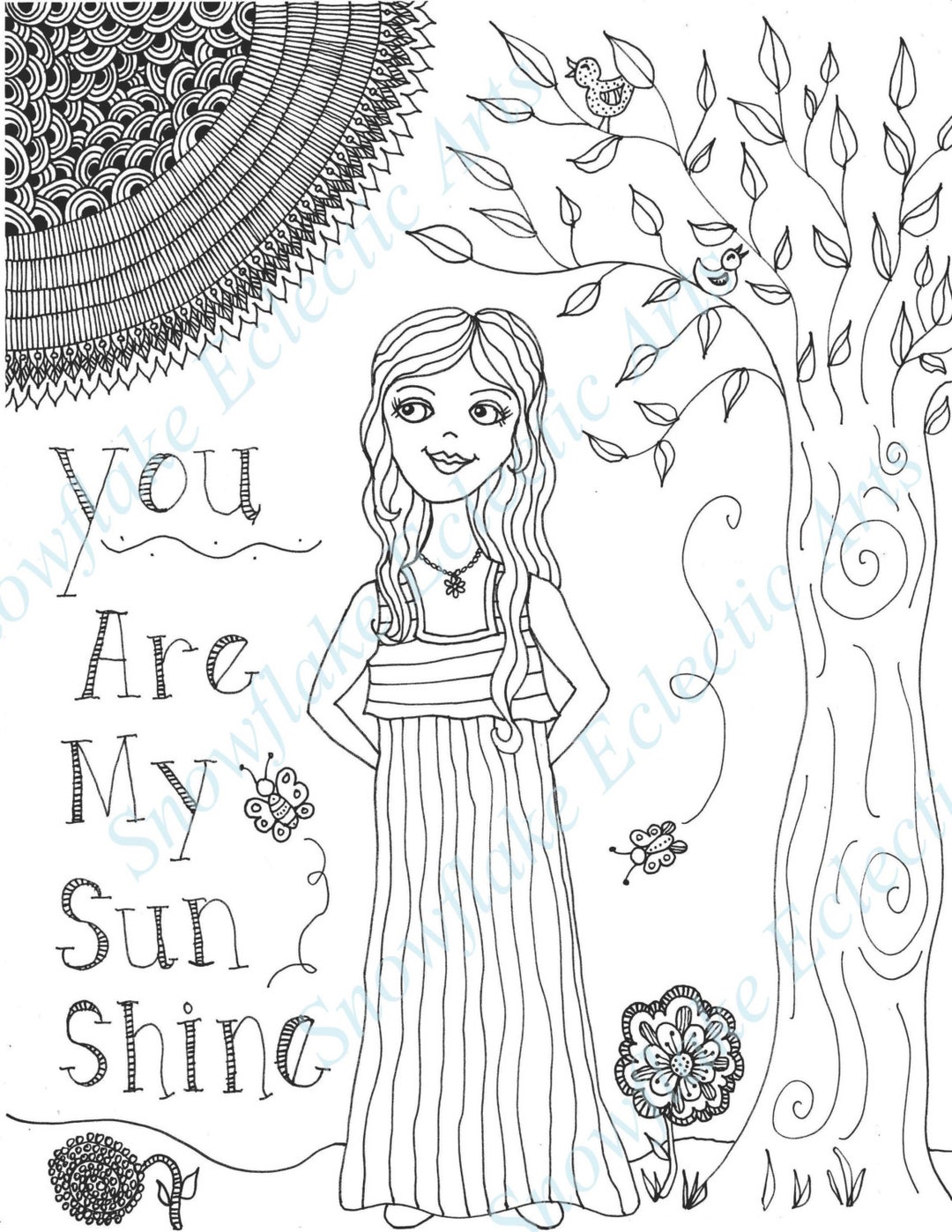 DIY COLORING Page - Instant PDF Digital Download - Printable Coloring ...