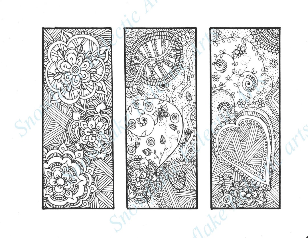 DIY BOOKMARKS - Instant PDF Digital Download - Printable Coloring Page ...