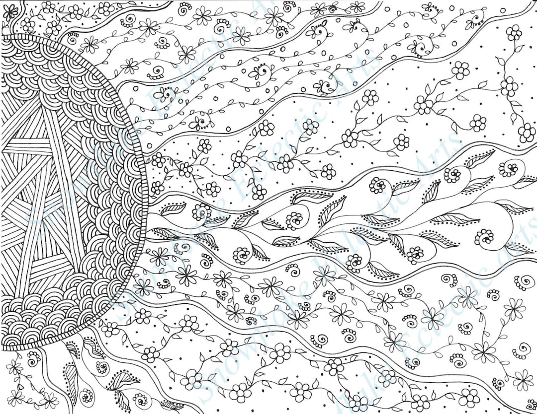 DIY COLORING Page - Instant PDF Digital Download - Printable Coloring ...