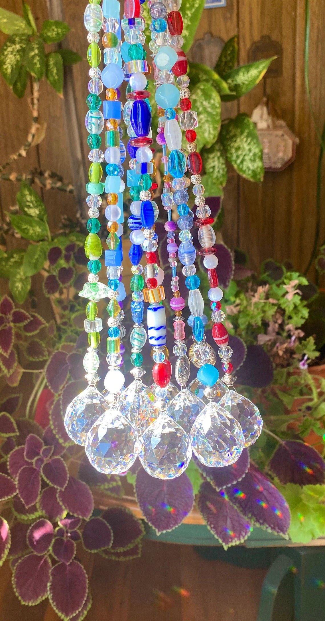 Crystal Prism Rainbow Suncatcher Brilliant 30mm Faceted Full - Etsy