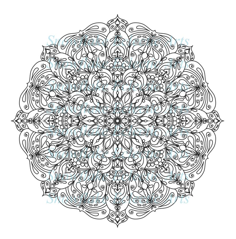2020 Mandala Coloring Page Bundle B Includes 7 Pages Instant Etsy