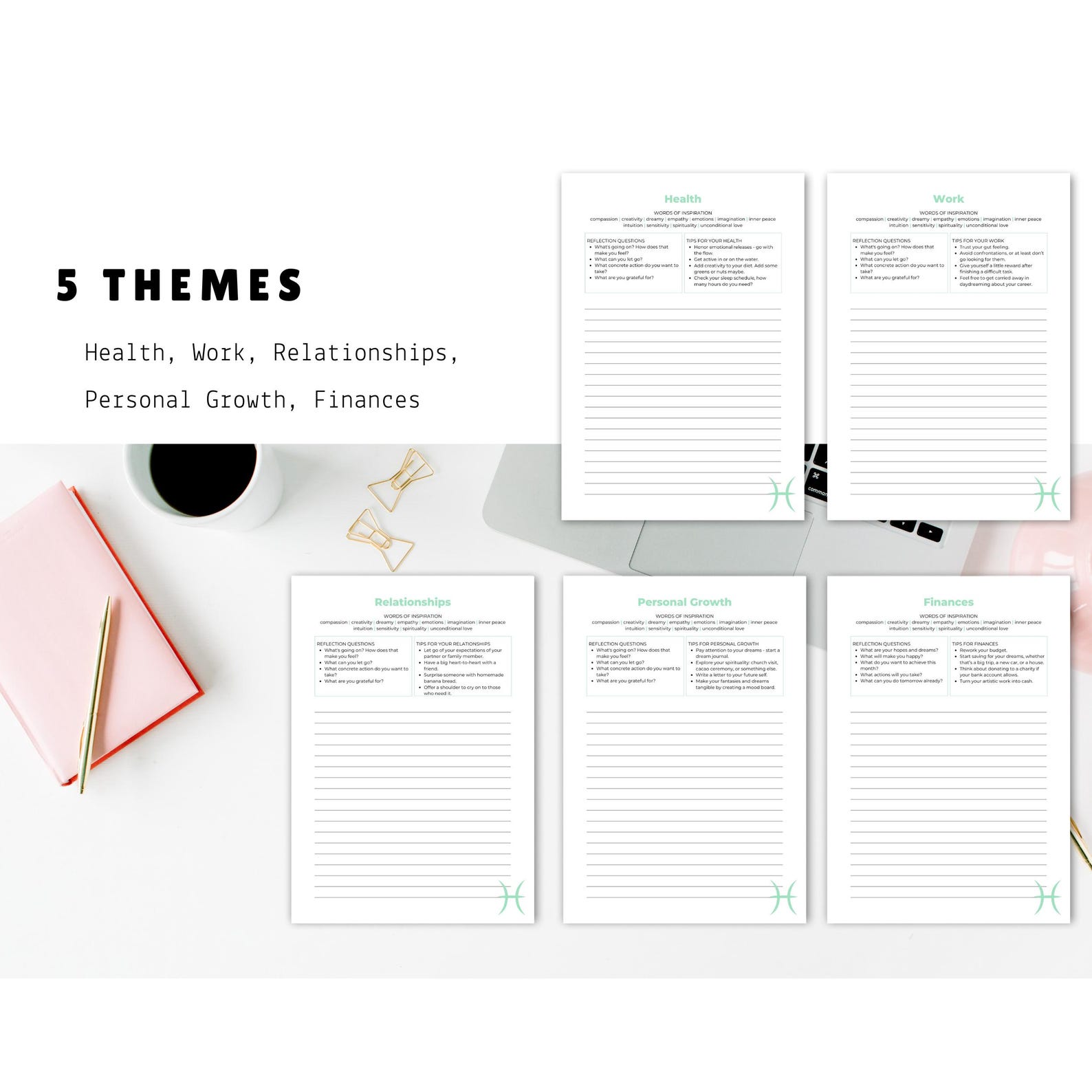 Full Moon in Pisces Journal Pages | Printable Full Moon Journal Pisces ...