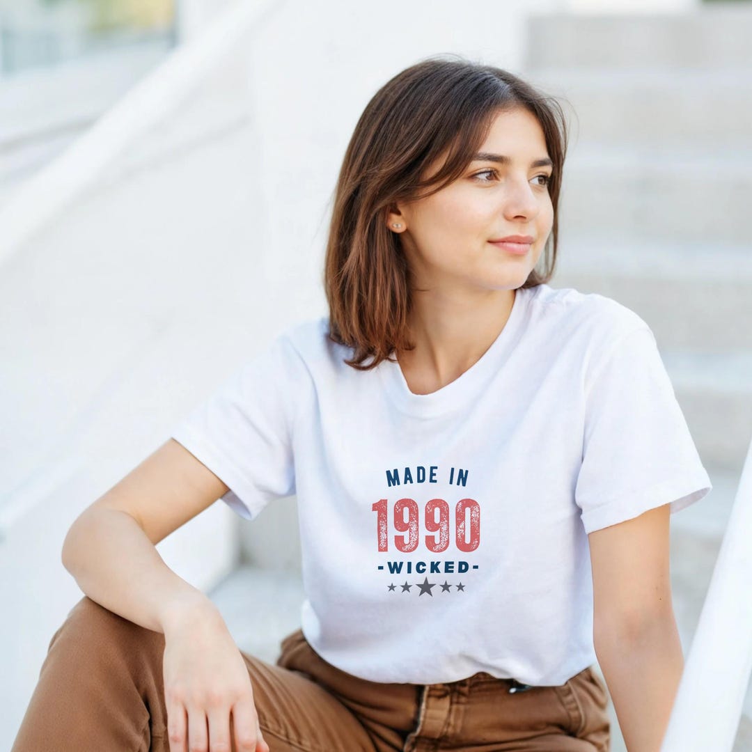 Made in 1990 T-shirt | Retro 90s Heavyweight Cotton Tee - Etsy Australia