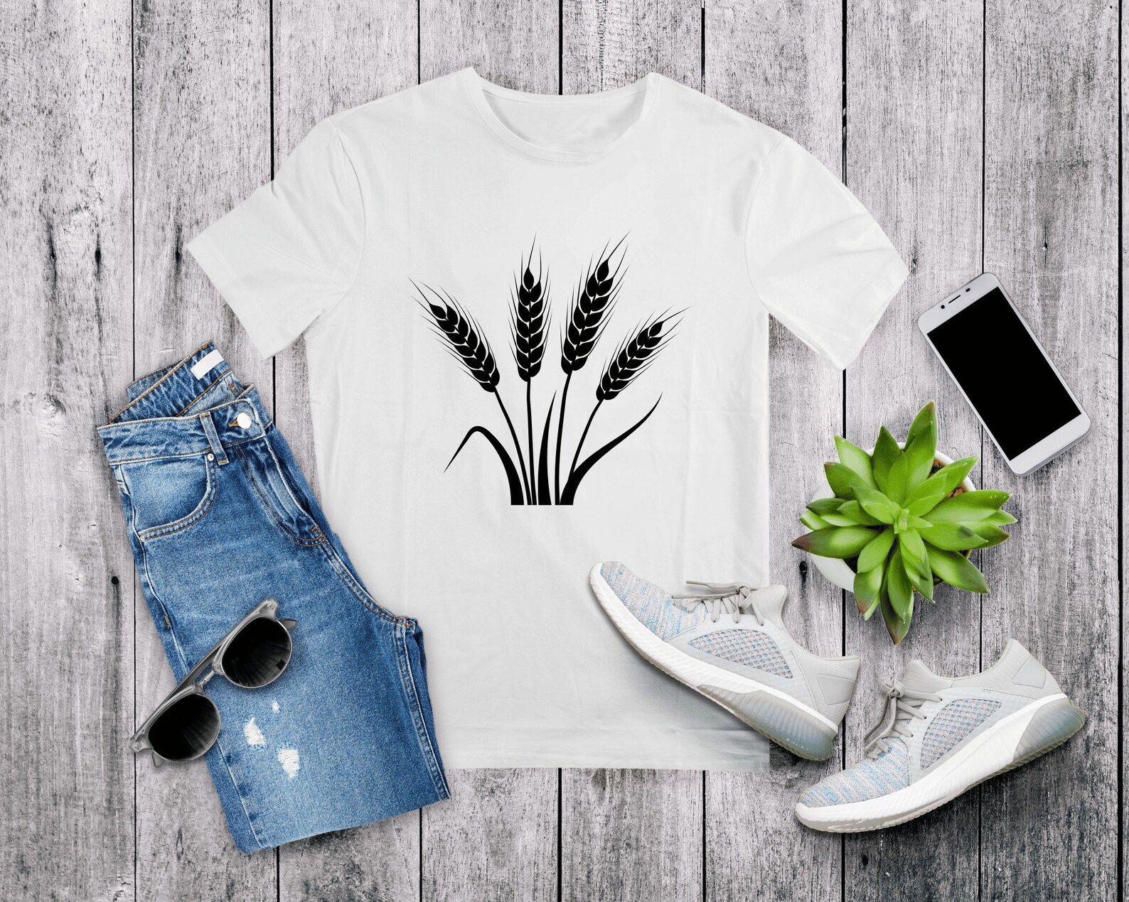 Wheat Svg, Grain Svg, Wheat Clipart, Wheat Silhouette, Wheat Vector ...