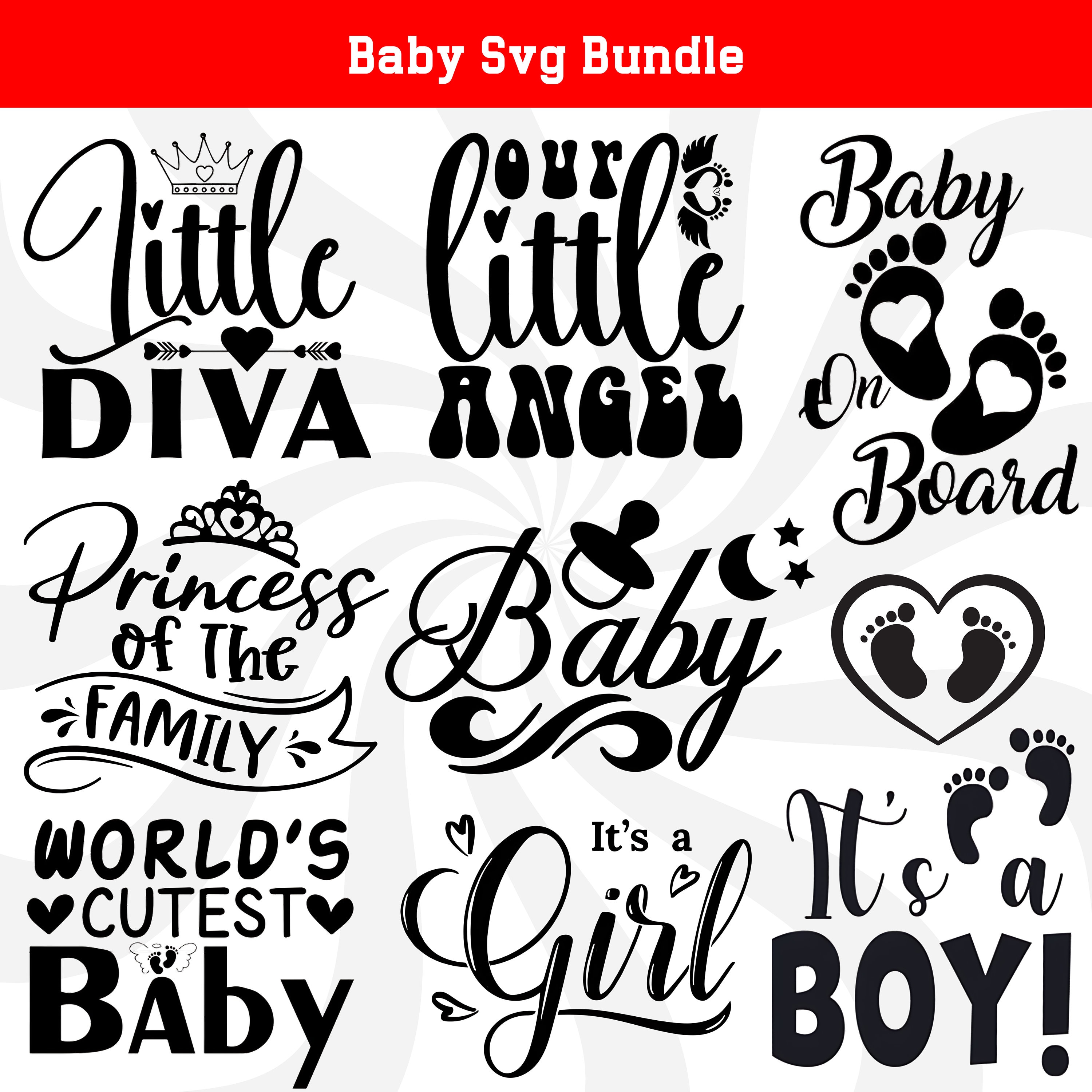 Baby Svg Bundle, Newborn Baby Svg, Baby Shirt Svg, Baby Quote, Baby ...