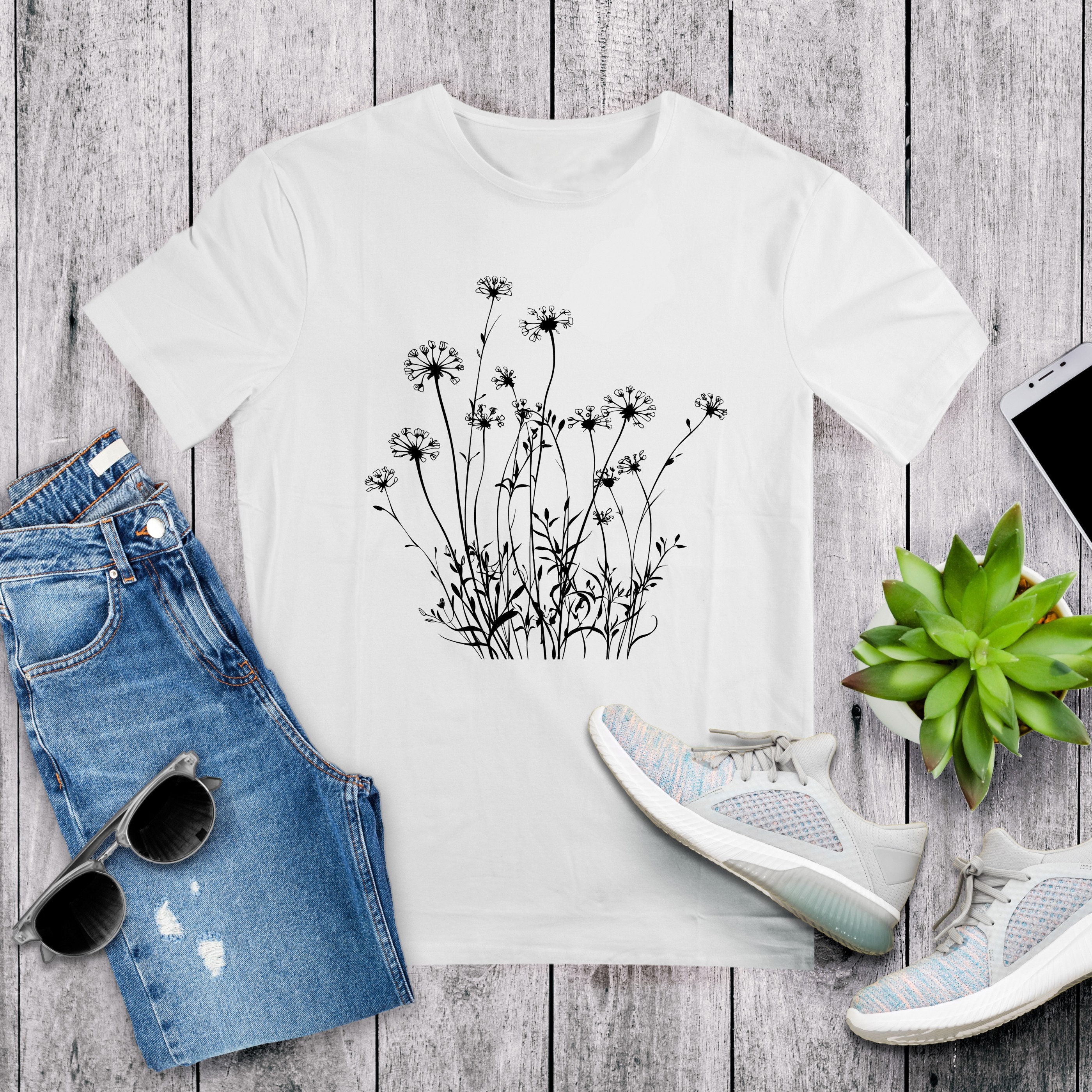 Wildflower Svg Bundle, Wildflower Svg, Flower Svg, Wildflower Clipart ...