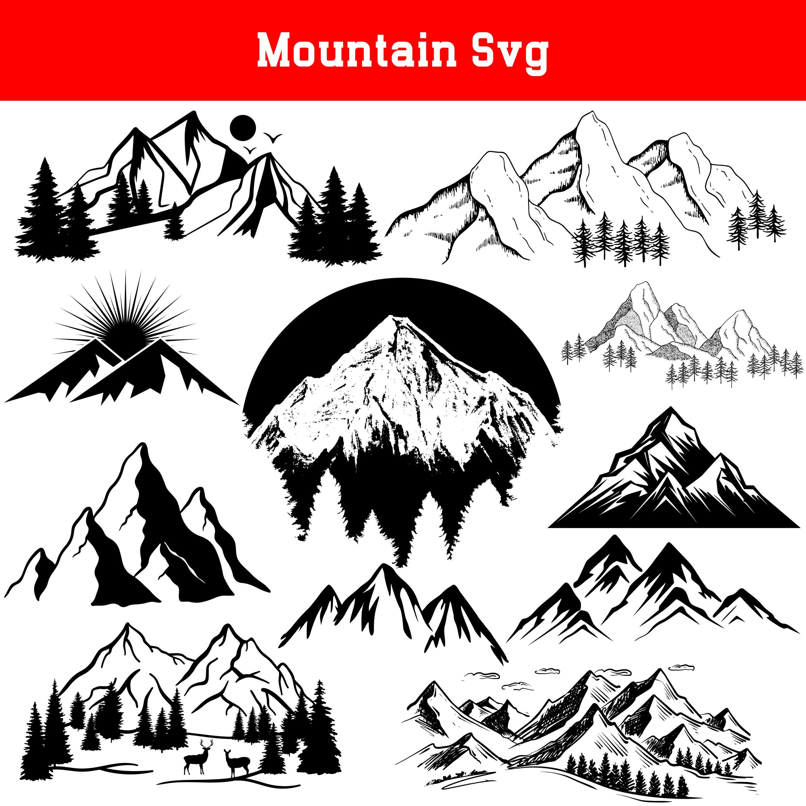 Mountain Svg, Nature Scene Svg, Outdoor Svg, Camping Svg, Mountain ...