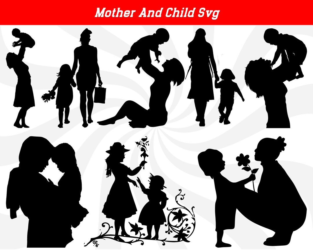 Mother and Child Svg, Mother and Baby Svg, Mother Snd Son Svg, Mother's ...